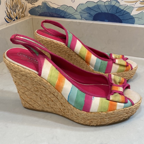 Coach | Shoes | Vintage Bow Coach Wedges | Poshmark